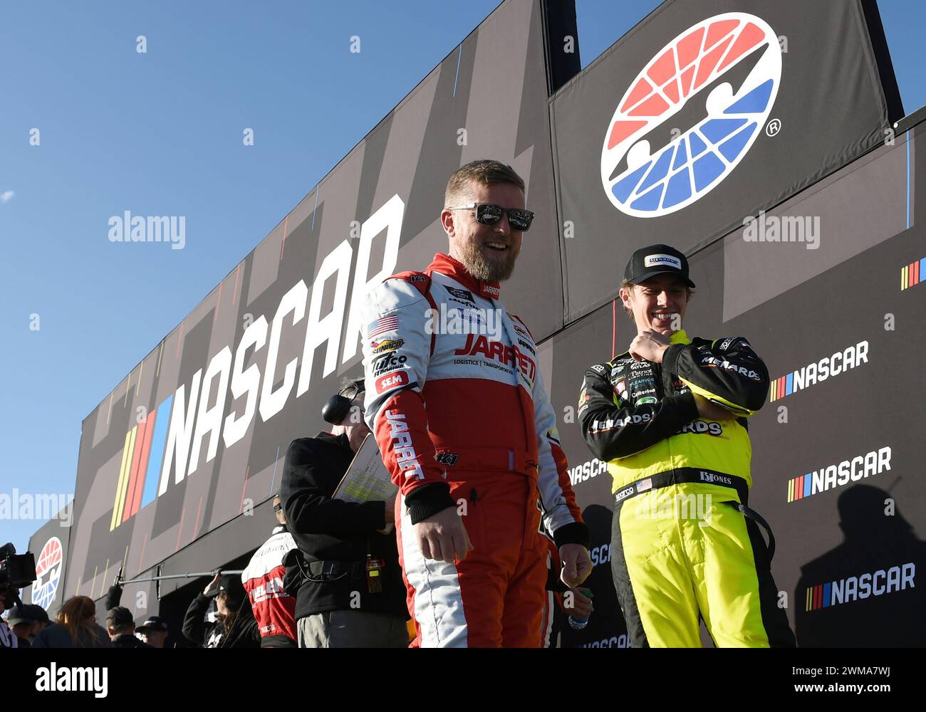 ATLANTA, GA - FEBRUARY 24: Teammates Justin Allgaier (#7 JR Motorsports ...
