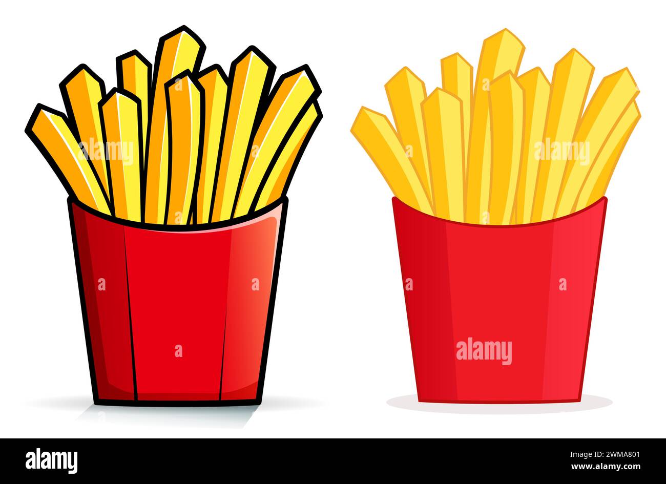 Illustration of french fries box on white background Stock Vector Image ...