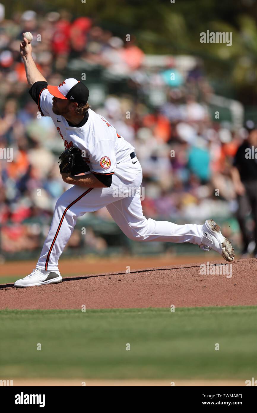 Sarasota FL USA; Baltimore Orioles starting pitcher Corbin Burnes (39 ...