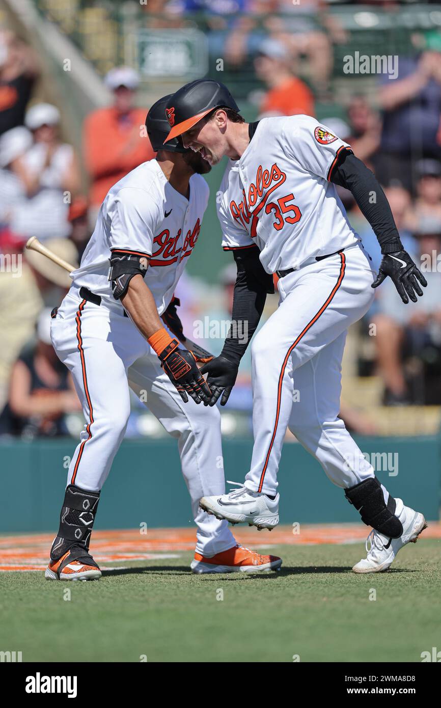 Sarasota FL USA; Baltimore Orioles catcher Adley Rutschman (35) is ...
