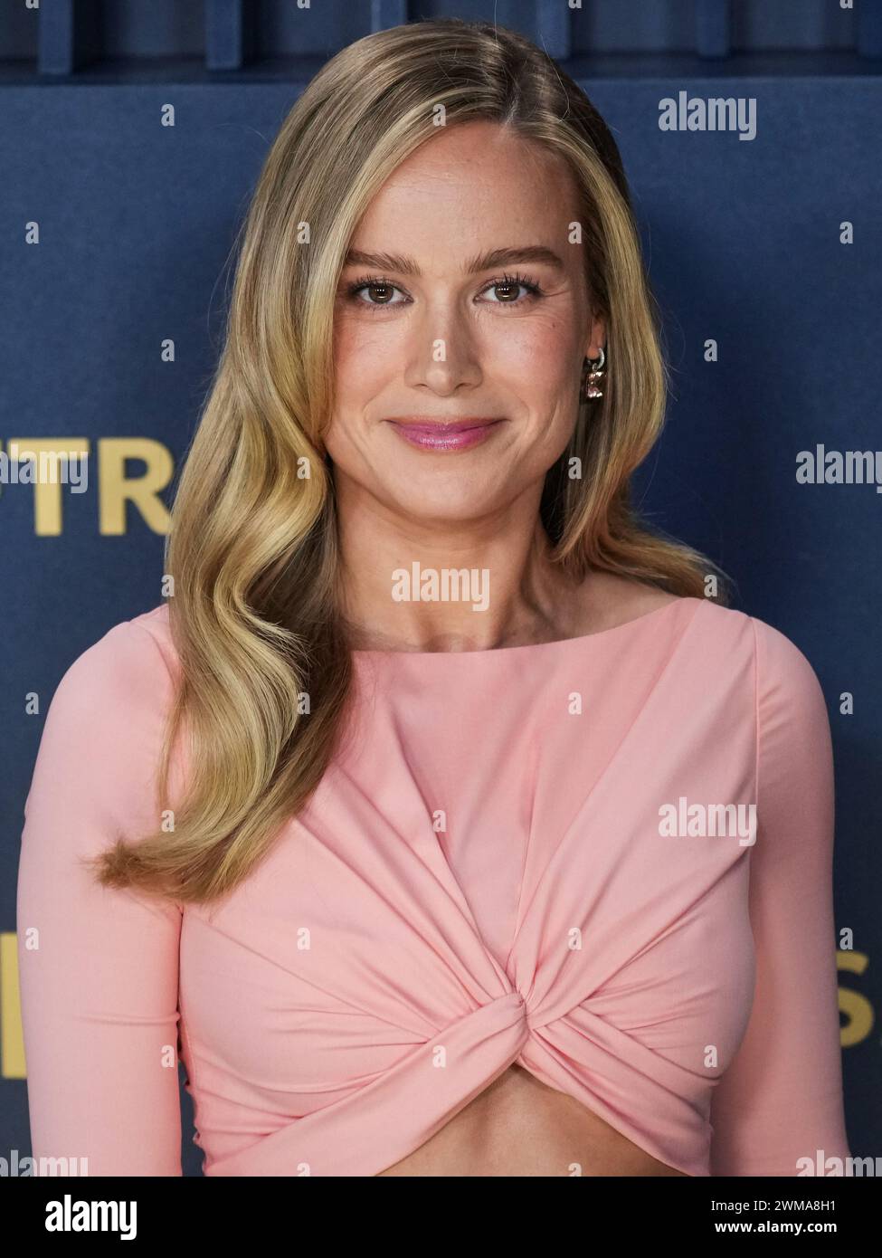 Los Angeles, USA. 24th Feb, 2024. Brie Larson wearing Atelier Versace ...
