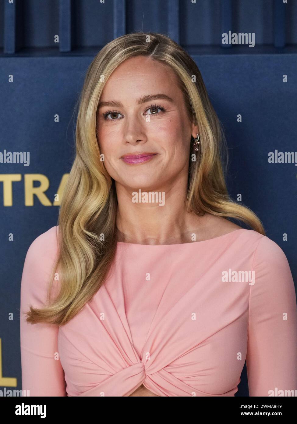 Los Angeles, USA. 24th Feb, 2024. Brie Larson wearing Atelier Versace ...