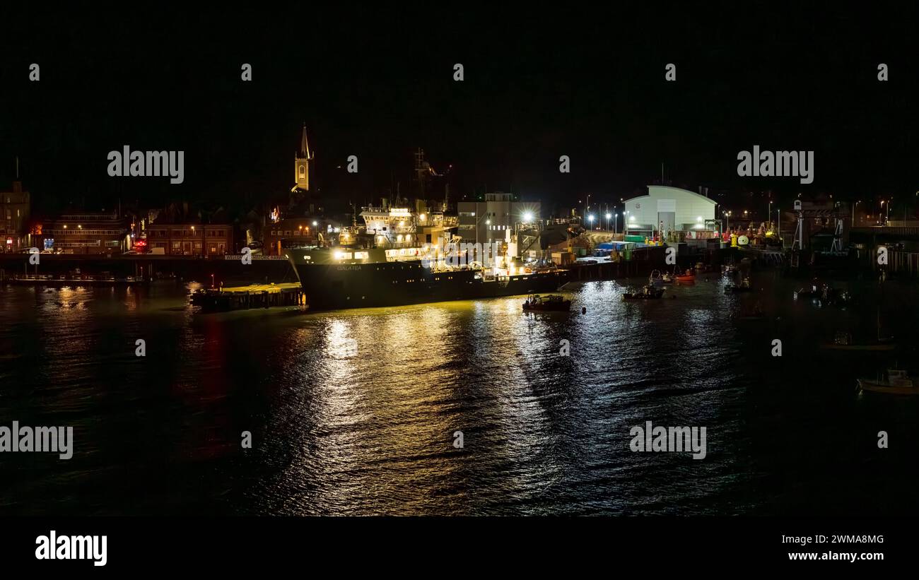 Harwich, Essex, England, UK - November 15, 2022: Evening at the Quay ...