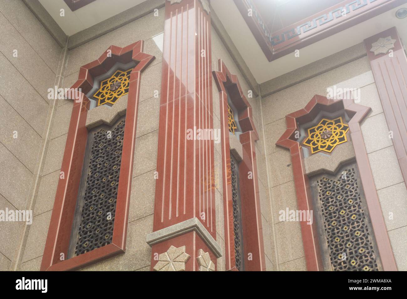 The exterior of a mosque in Wonosobo, Indonesia. mas is a place of ...