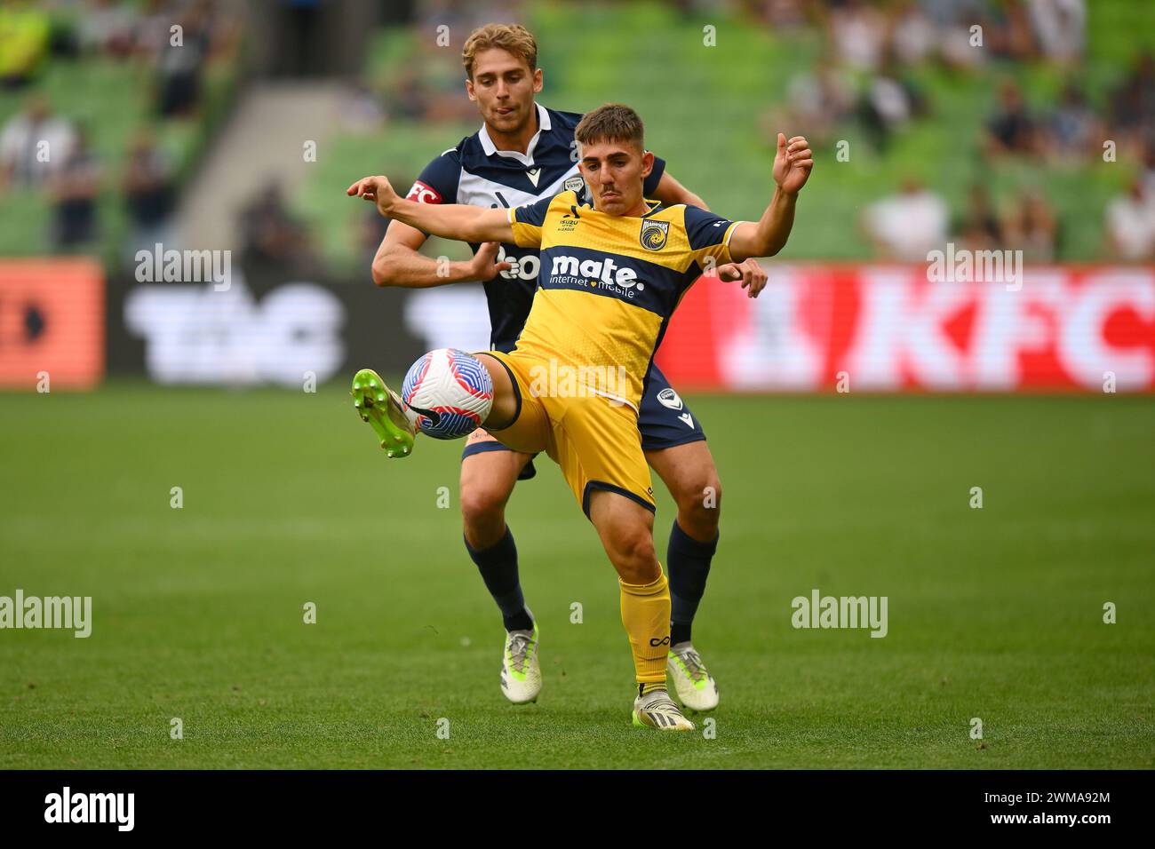 Melbourne, Australia. 25th Feb, 2024. Joshua Nisbet of the Mariners ...