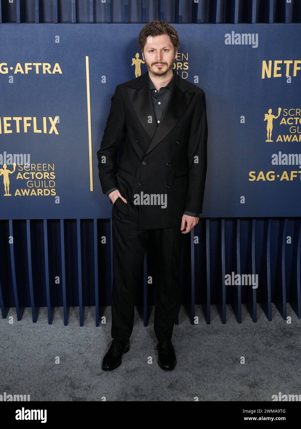 Los Angeles, USA. 24th Feb, 2024. Michael Cera walking on the red ...