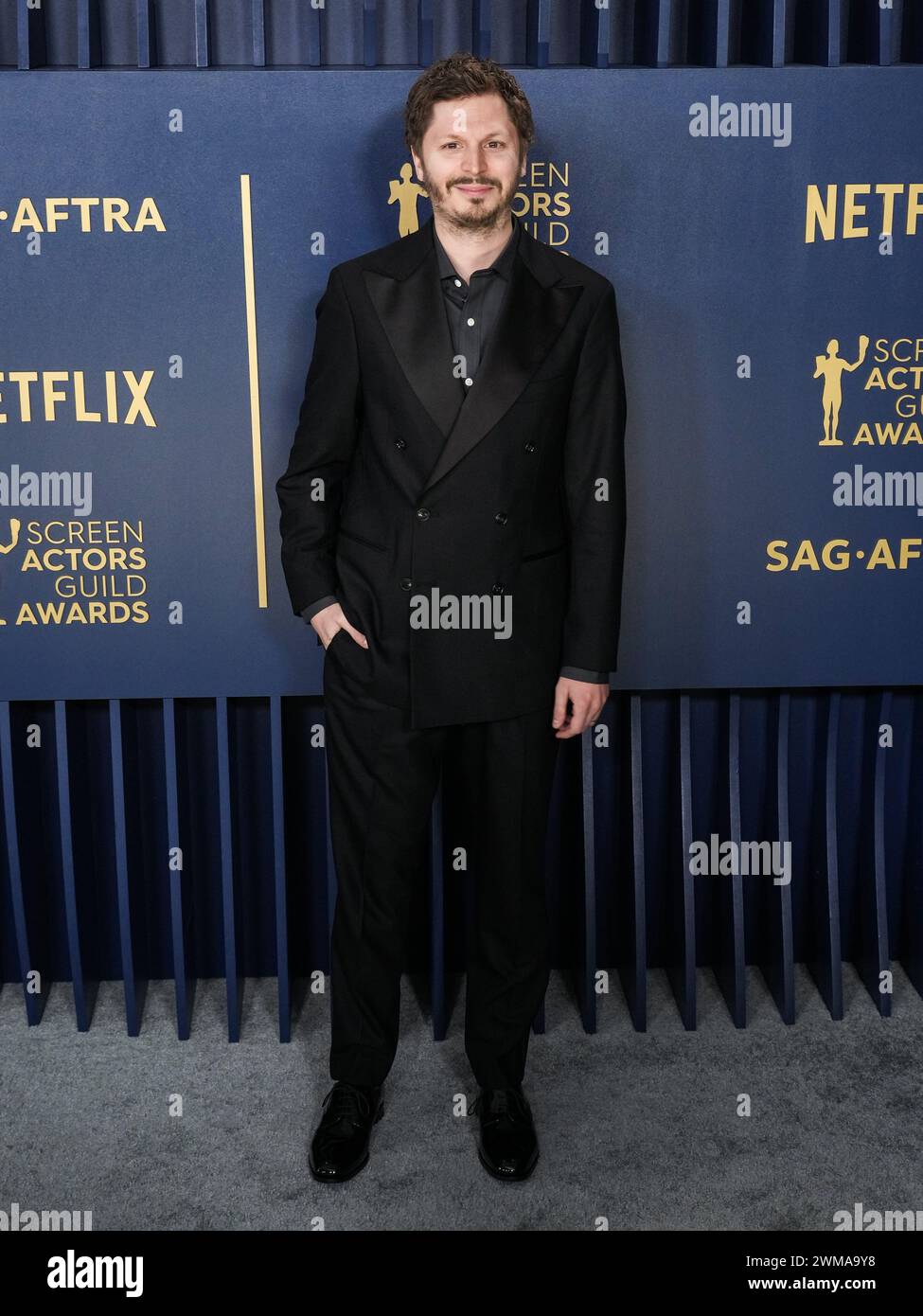 Los Angeles, USA. 24th Feb, 2024. Michael Cera walking on the red ...