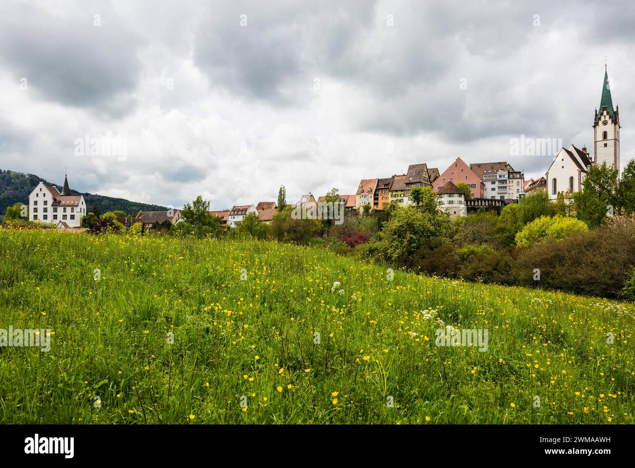 Historic old town, Engen, Hegau, Constance district, Lake Constance ...