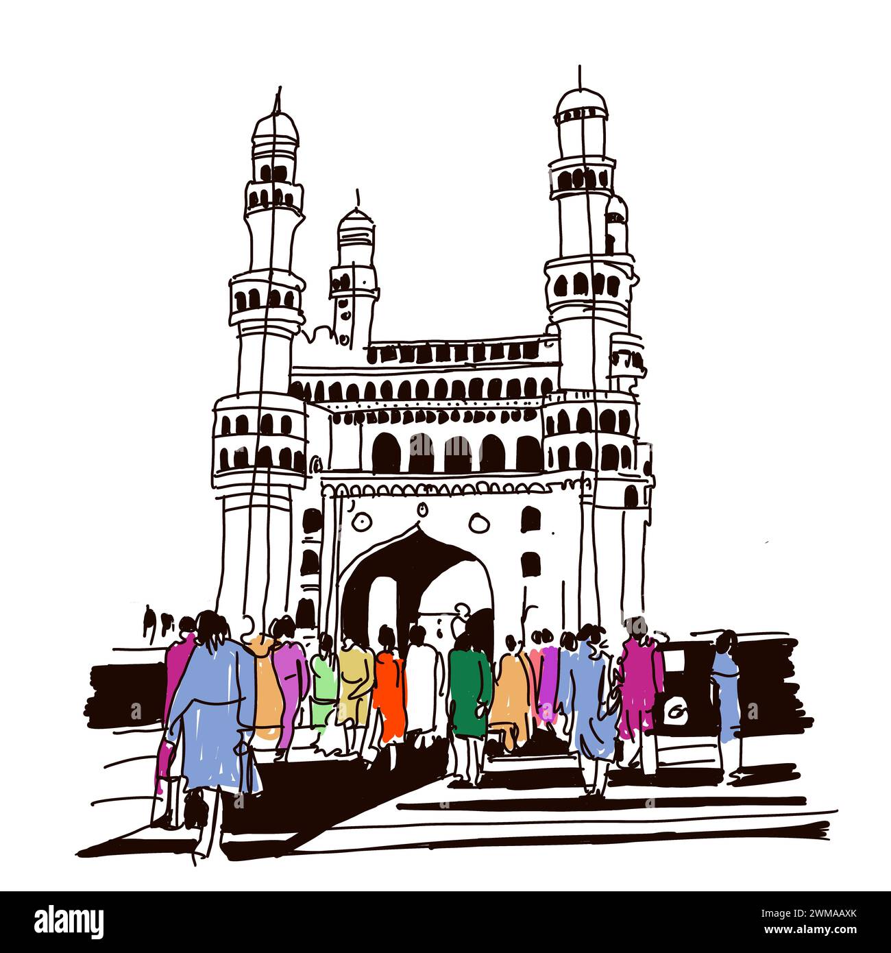 Charminar old city Cut Out Stock Images & Pictures - Alamy