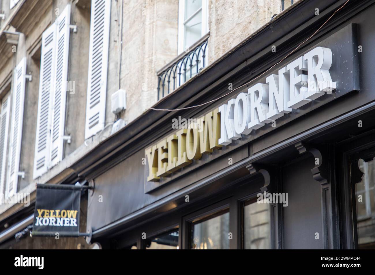 Bordeaux , France - 02 19 2024 : Yellow Korner logo sign boutique and ...