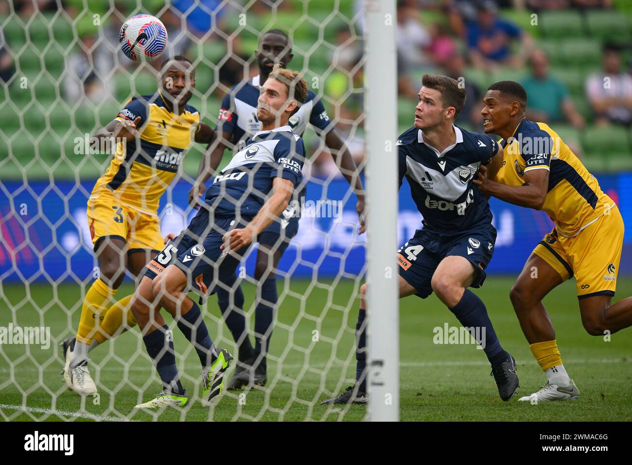 Melbourne, Australia. 25th Feb, 2024. Ryan Teague of the Victory ...