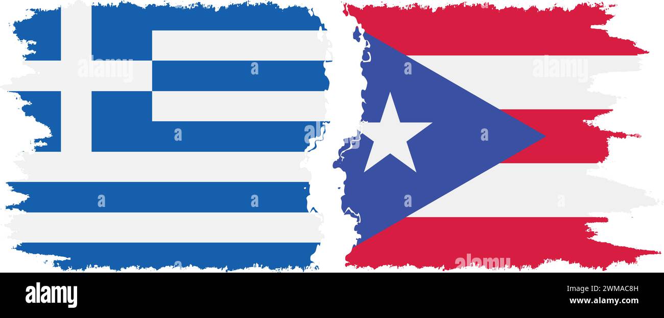 Greece puerto rico flag Stock Vector Images - Alamy