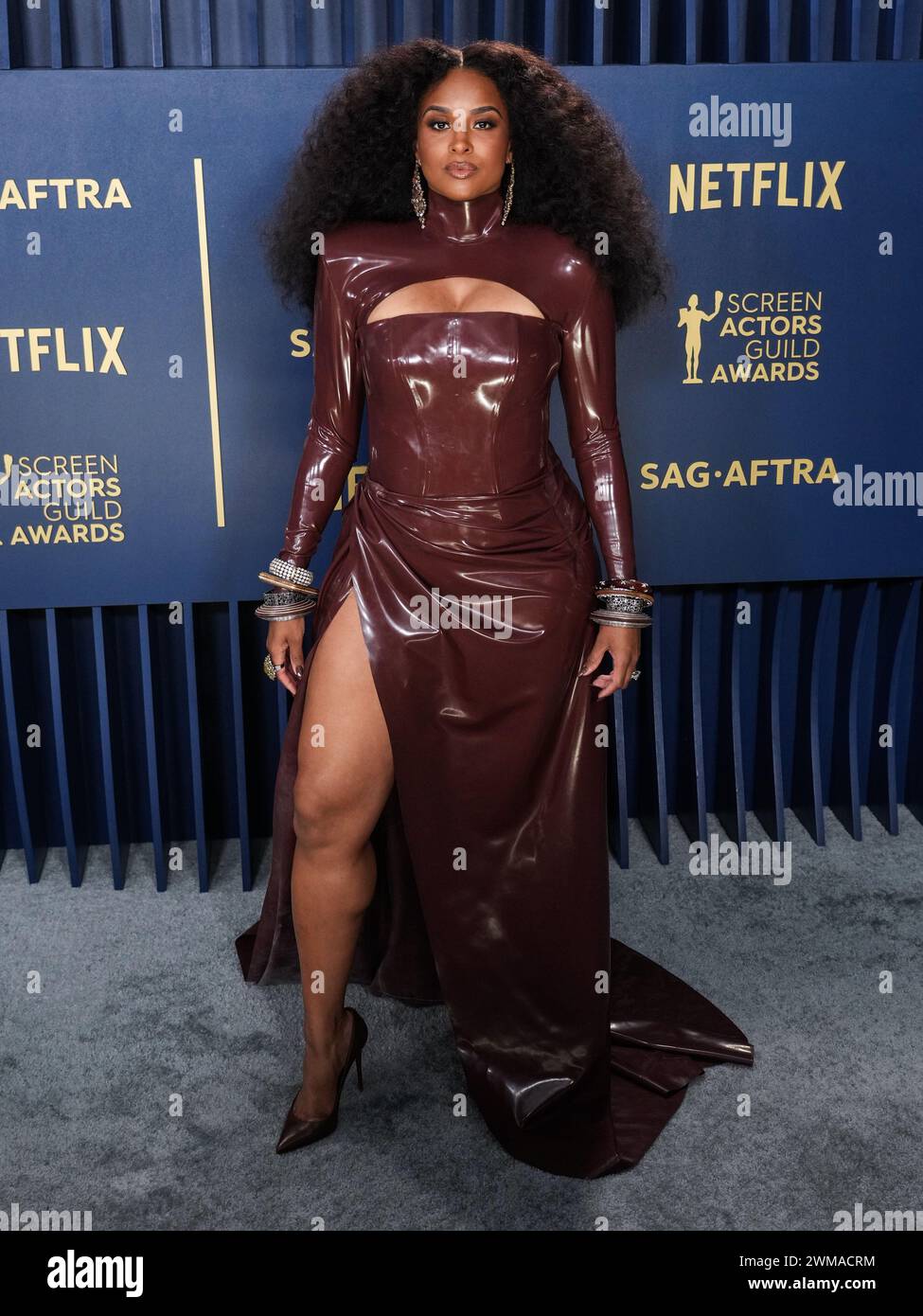 Los Angeles, USA. 24th Feb, 2024. Ciara walking on the red carpet at ...
