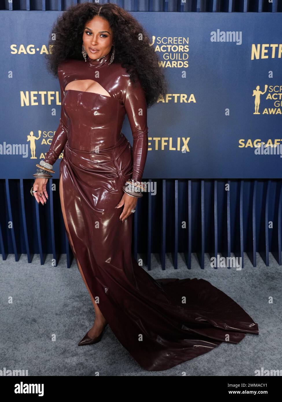 Los Angeles, USA. 24th Feb, 2024. Ciara walking on the red carpet at ...