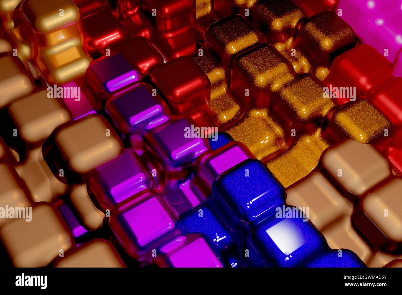 Colorful 3D Cube abstract Background Stock Photo - Alamy