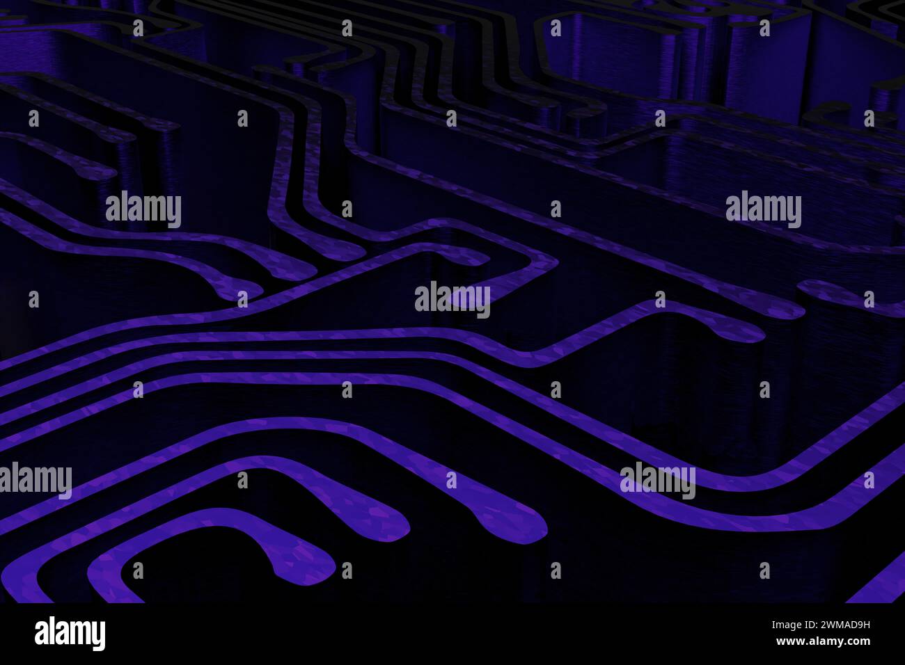 3D Maze Abstract Background Blue Stock Photo - Alamy