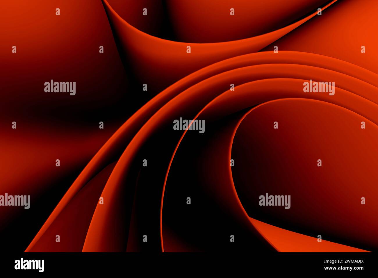 3D Orange color Line curve abstract Stock Photo - Alamy