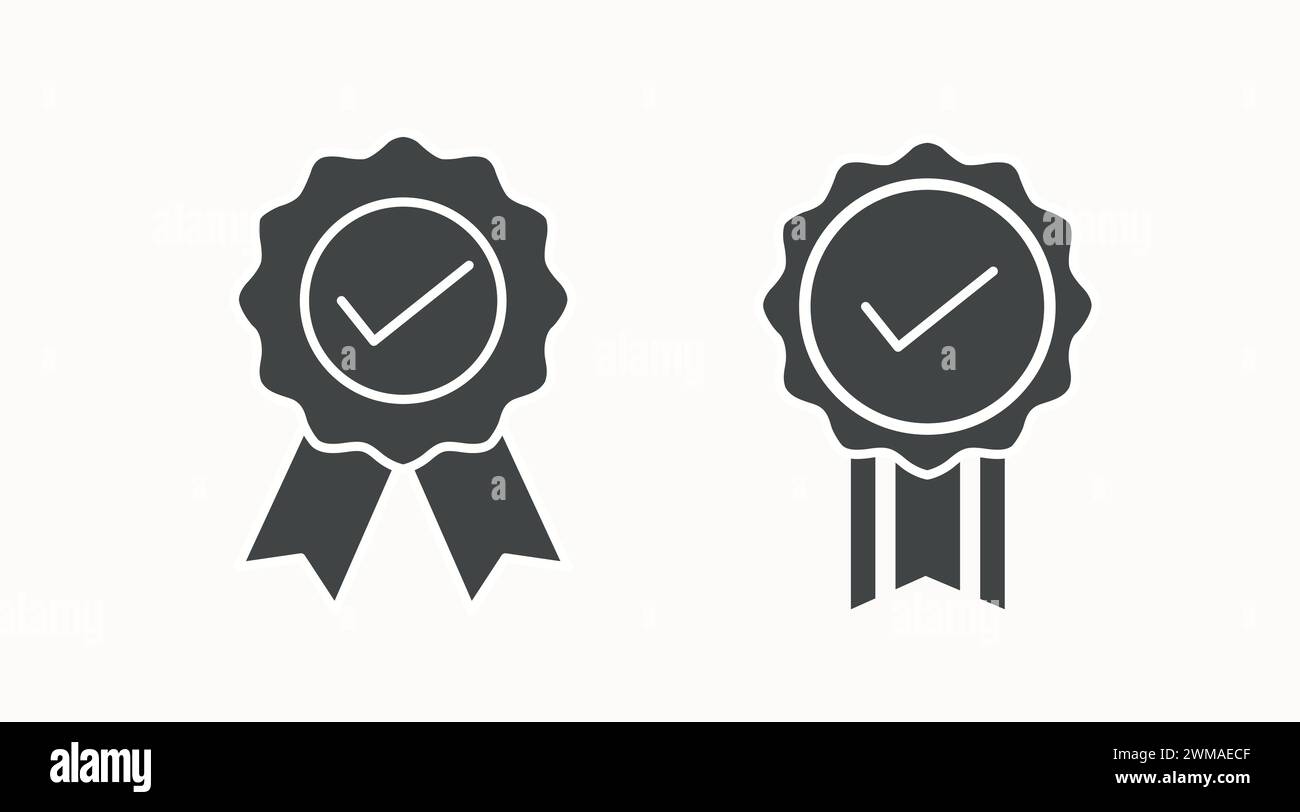 Rosette Icon Set. Vector isolated editable illustration Stock Vector ...