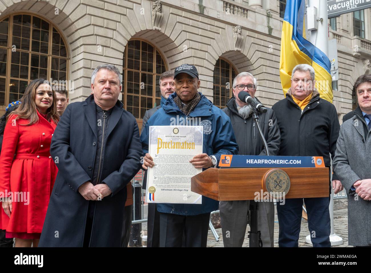 New York City Mayor Eric Adams presents a Ukrainian Heritage Day ...