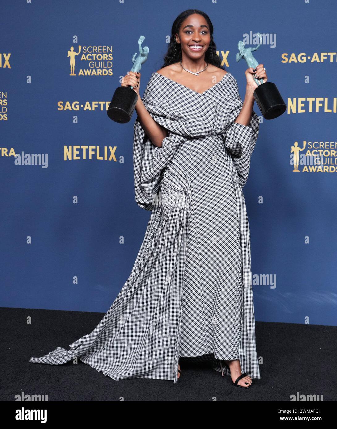 Los Angeles, USA. 24th Feb, 2024. Ayo Edebiri, winner of the ...