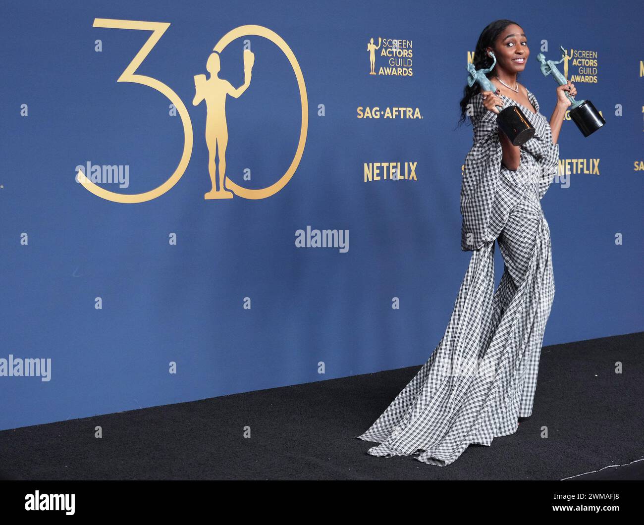Los Angeles, USA. 24th Feb, 2024. Ayo Edebiri, winner of the ...