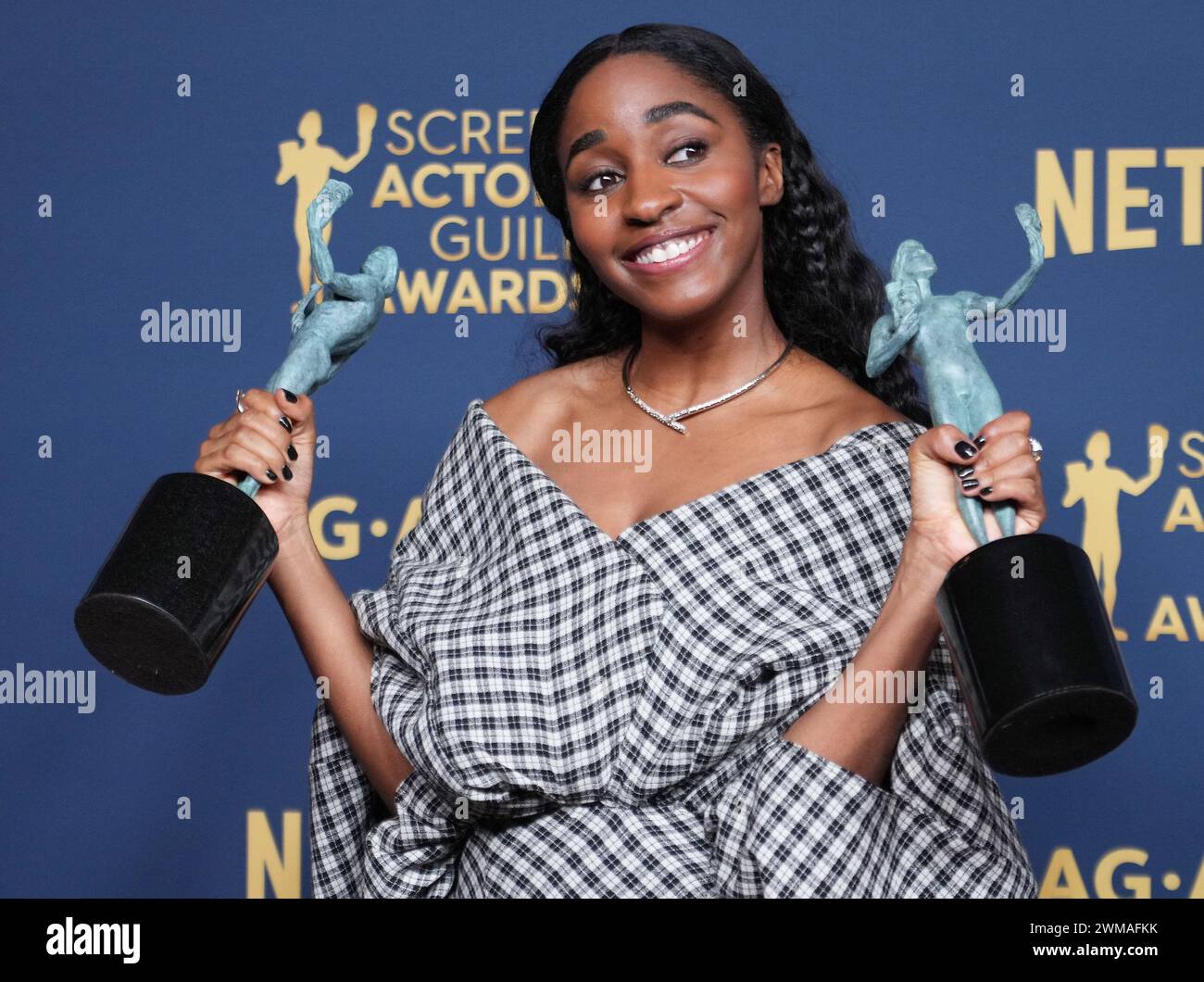 Los Angeles, USA. 24th Feb, 2024. Ayo Edebiri, winner of the ...