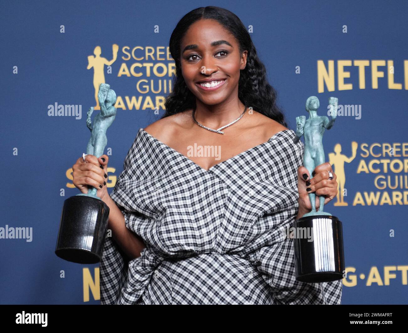 Los Angeles, USA. 24th Feb, 2024. Ayo Edebiri, winner of the ...