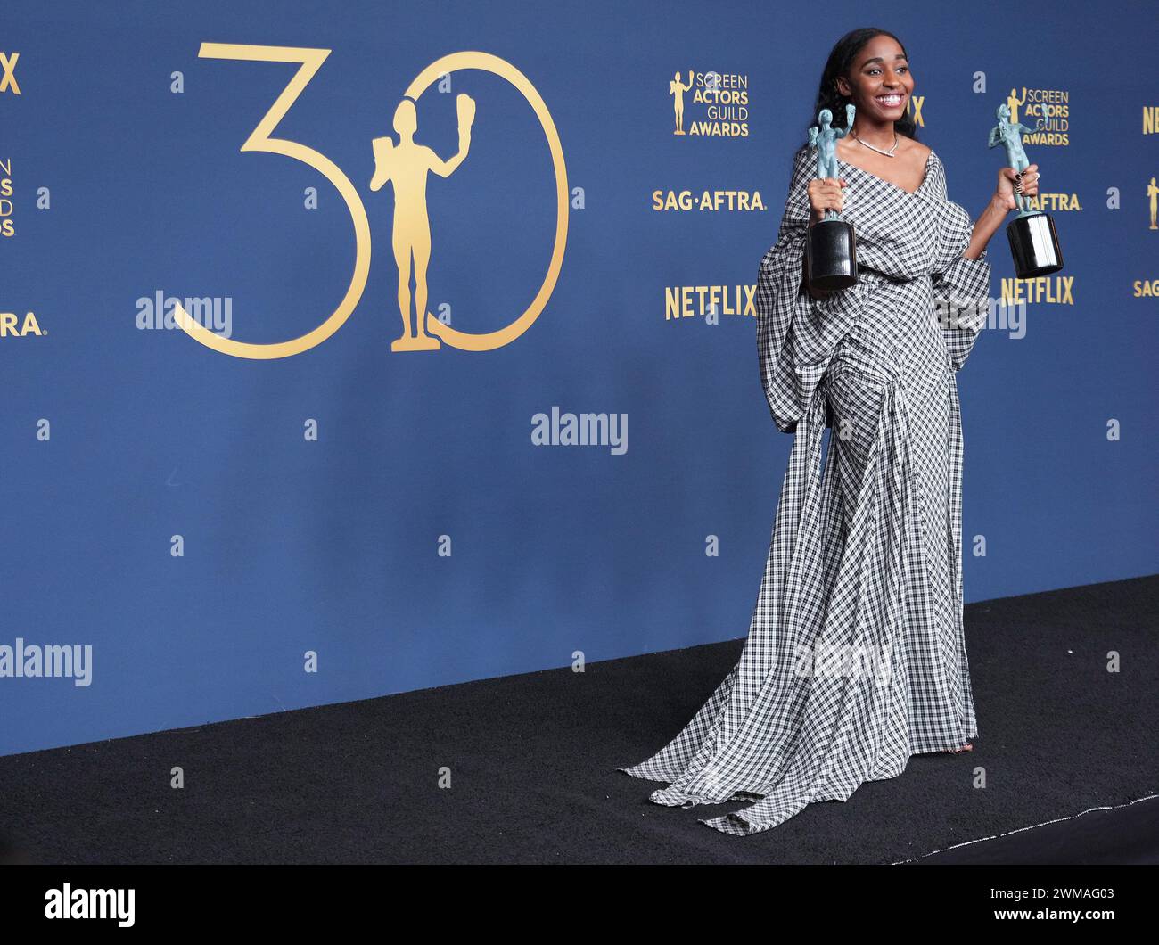 Los Angeles, USA. 24th Feb, 2024. Ayo Edebiri, winner of the ...