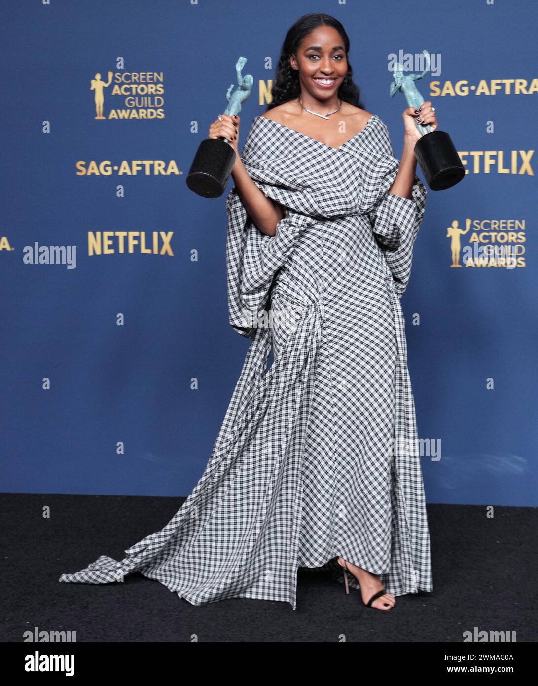 Ayo Edebiri, winner of the Outstanding Performance by a Female Actor in ...