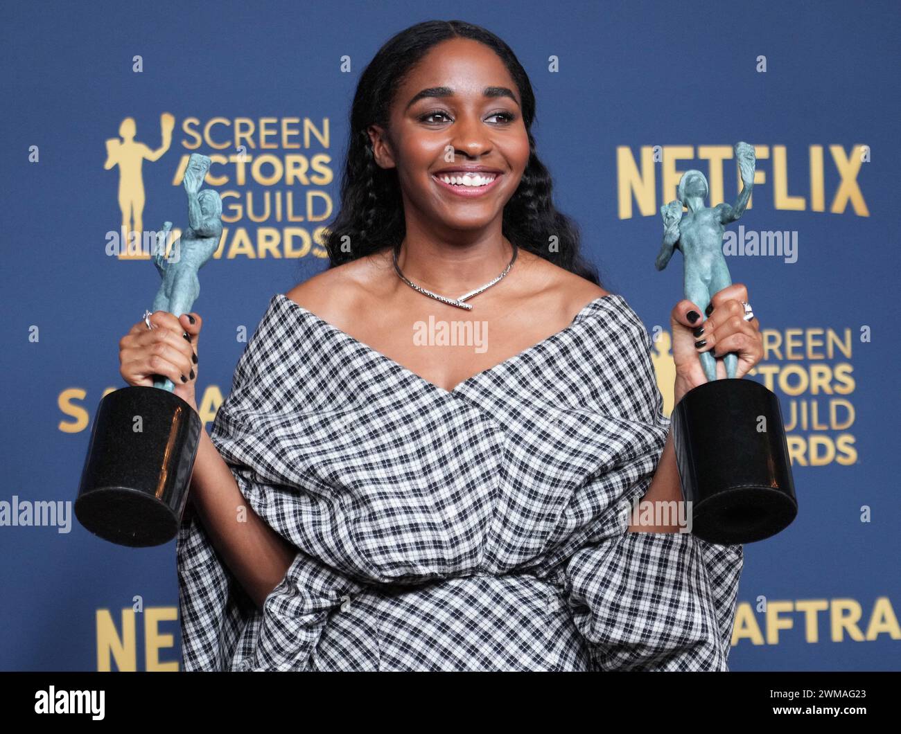 Ayo Edebiri, winner of the Outstanding Performance by a Female Actor in ...