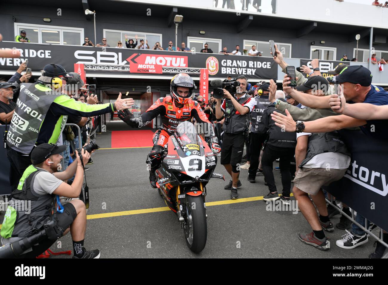 MELBOURNE, AUSTRALIA. 25 February, 2024. Danilo Petrucci(9) of Italy ...