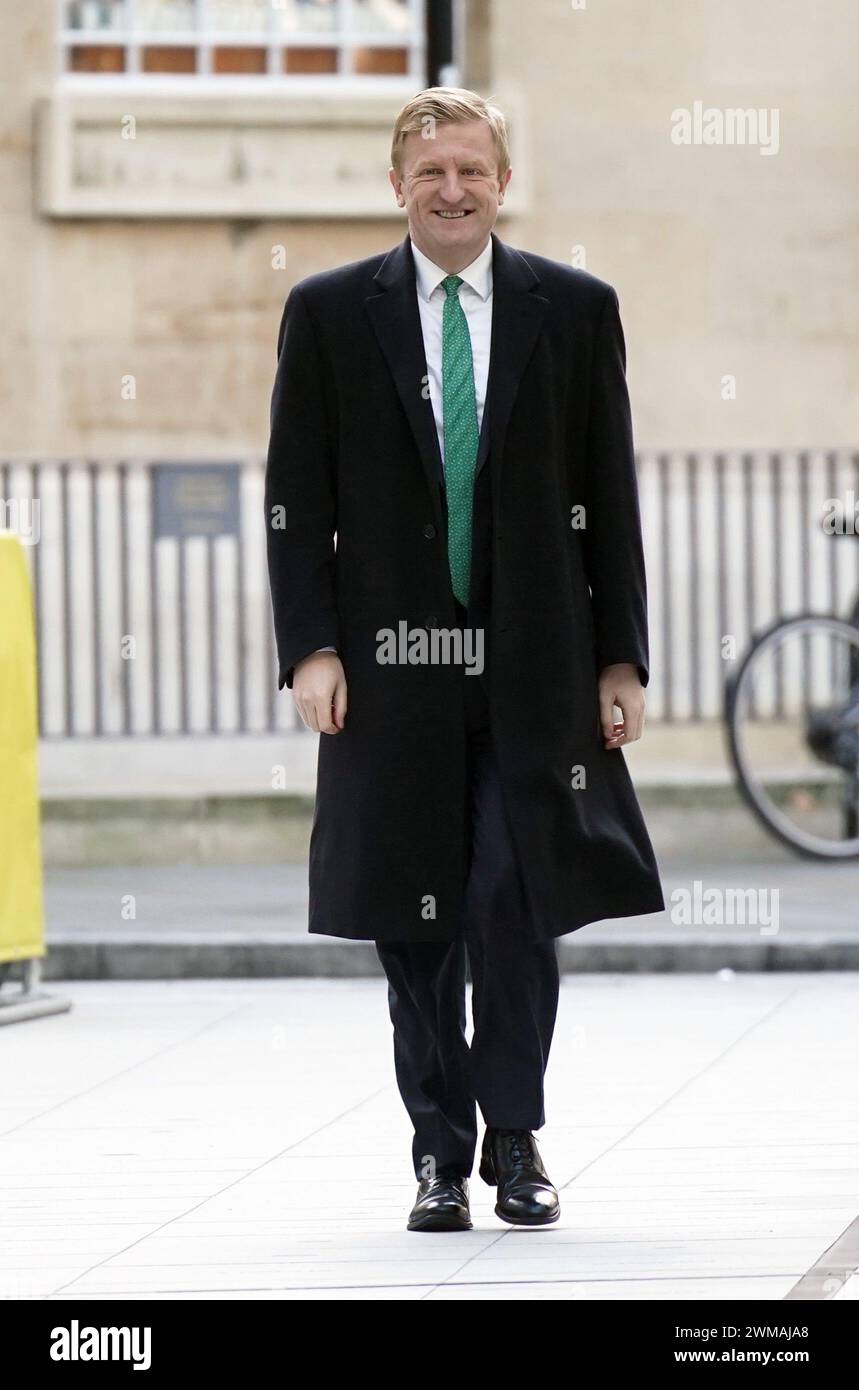 Deputy Prime Minister Oliver Dowden arrives at BBC Broadcasting House ...