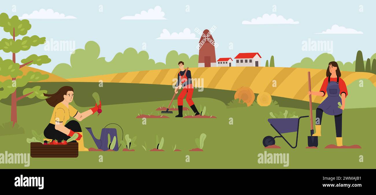 Cartoon farm hi-res stock photography and images - Alamy