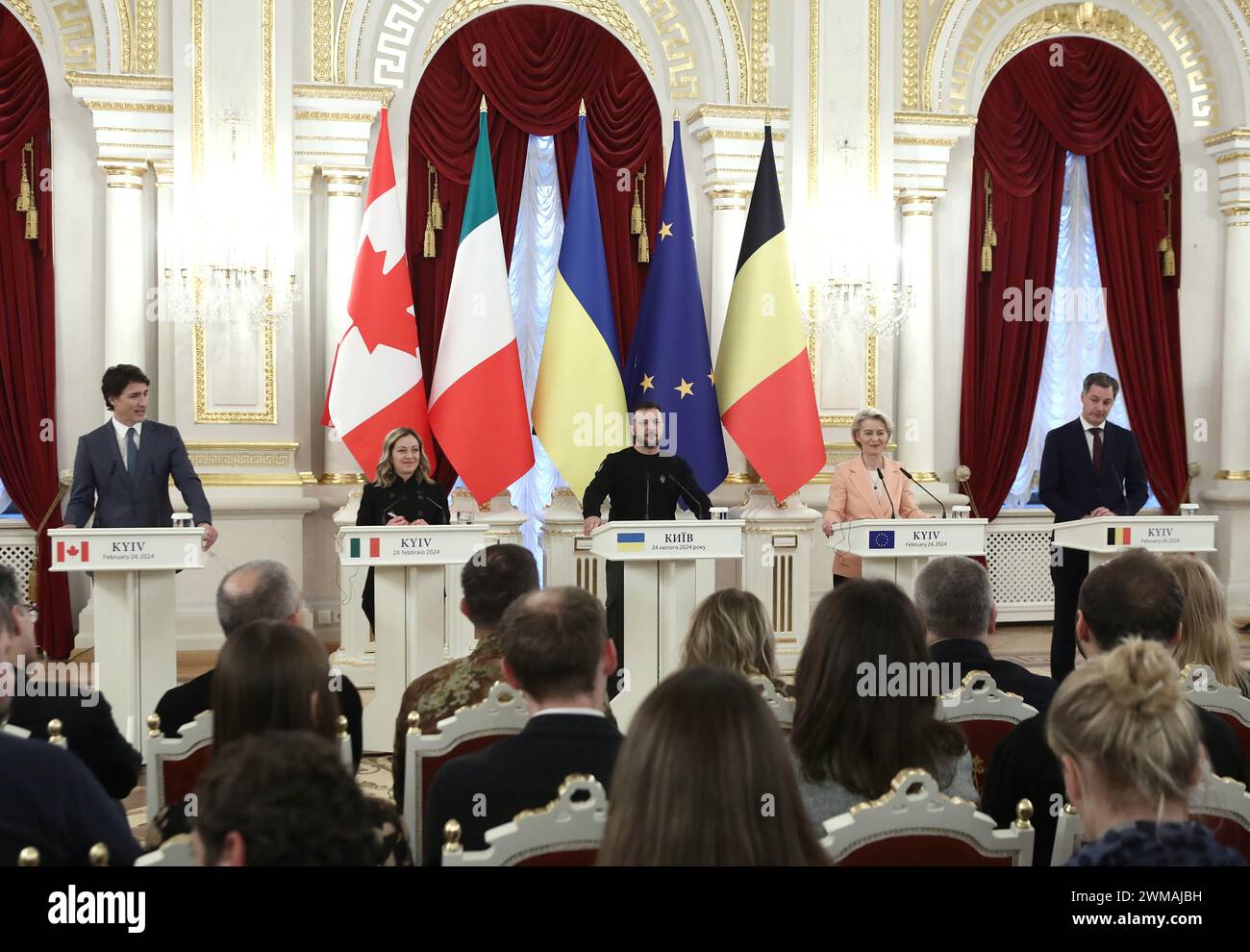 Non Exclusive: KYIV, UKRAINE - FEBRUARY 24, 2024 - Prime Minister of ...