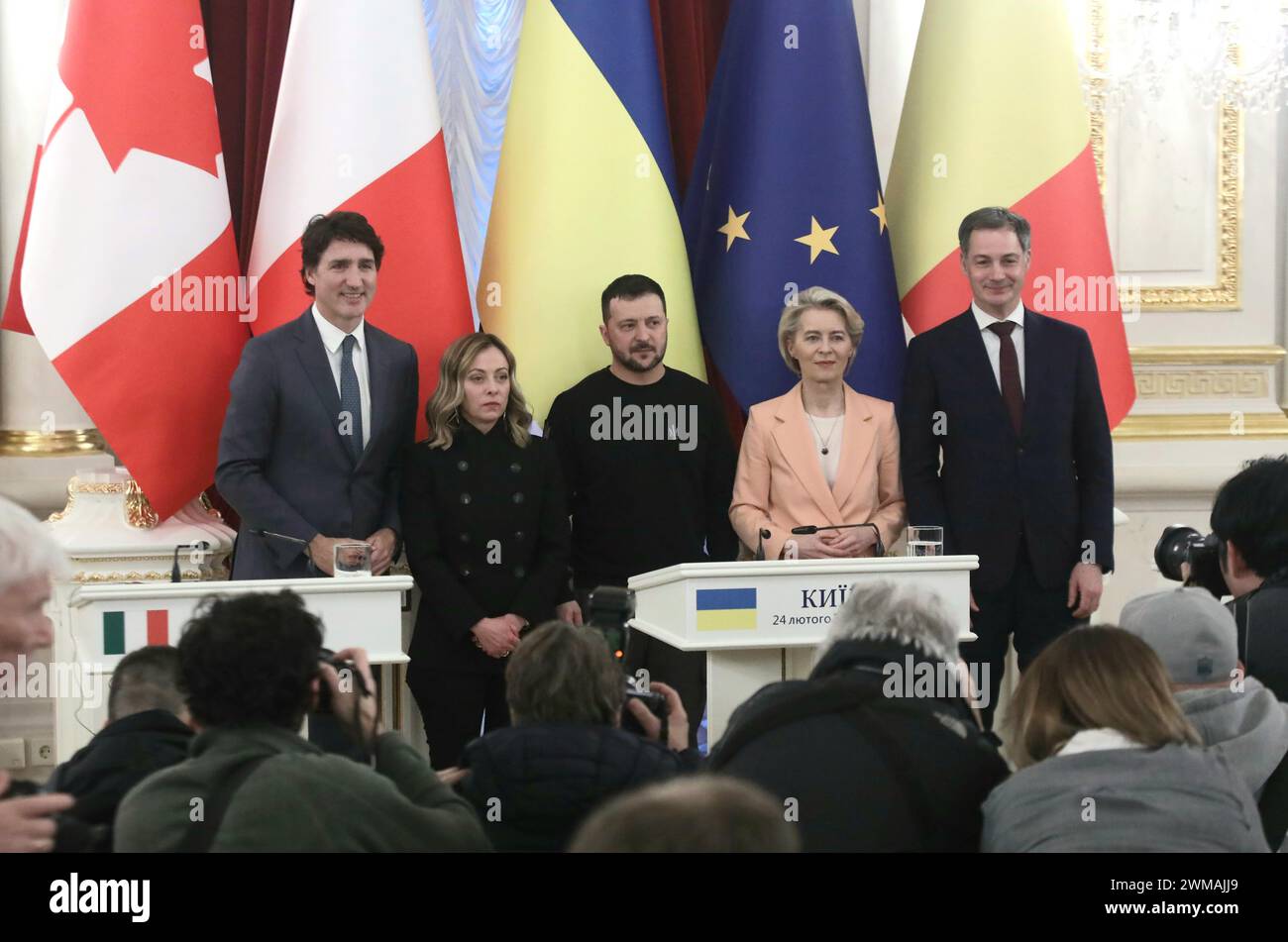 Non Exclusive: KYIV, UKRAINE - FEBRUARY 24, 2024 - Prime Minister of ...