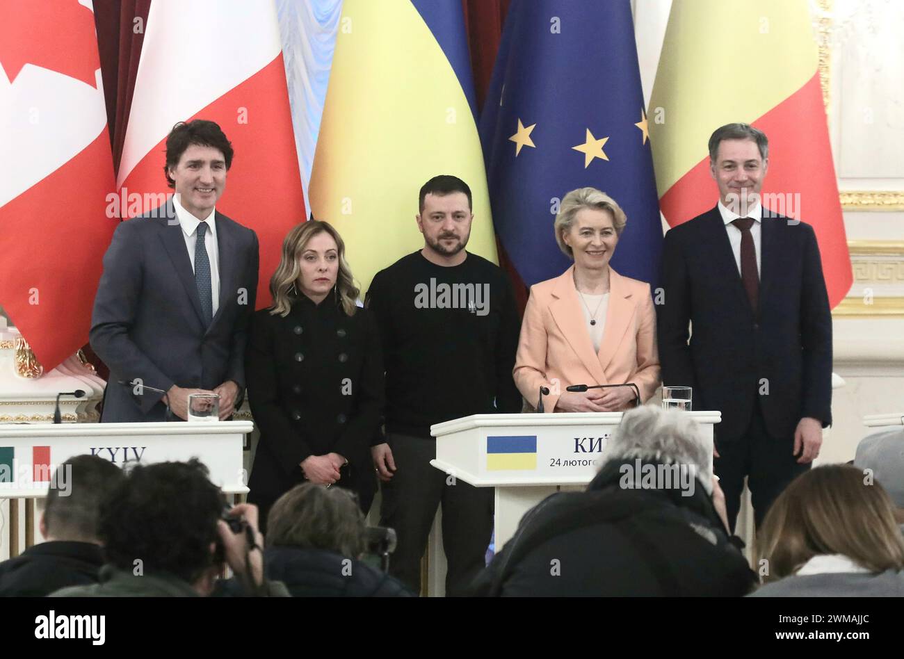 Non Exclusive: KYIV, UKRAINE - FEBRUARY 24, 2024 - Prime Minister of ...