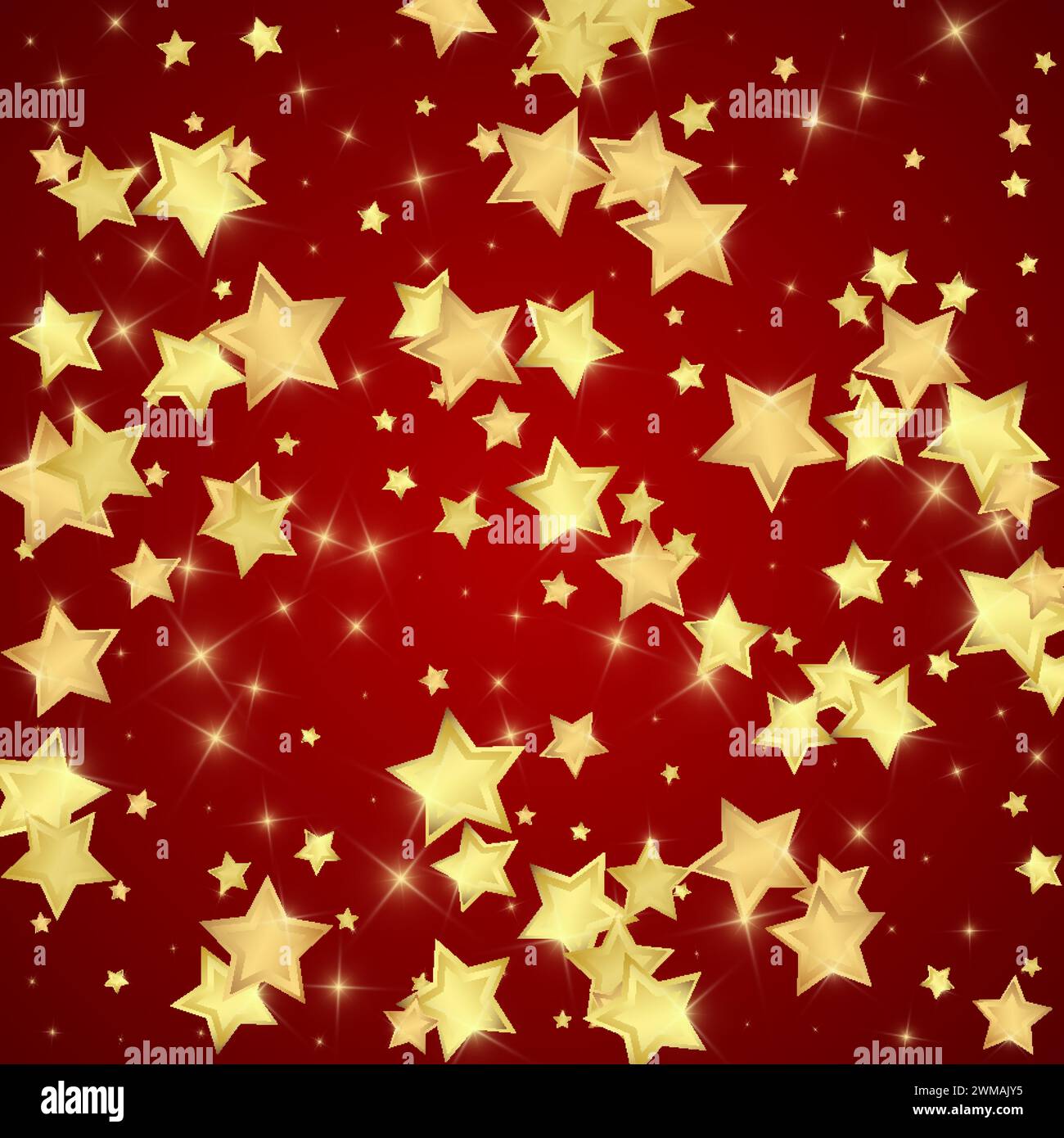 Magic stars vector overlay. Gold stars scattered around randomly ...