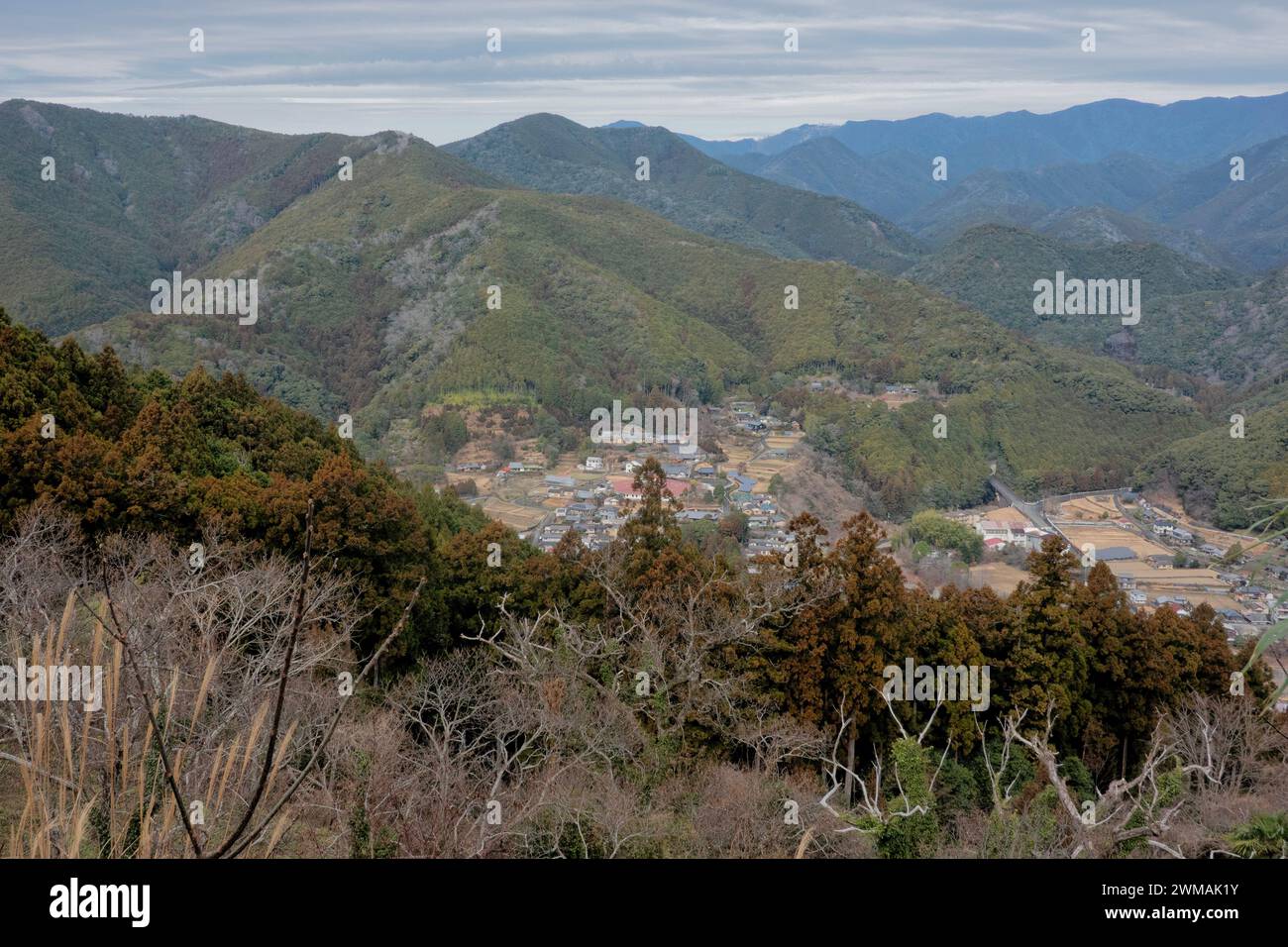 Viewpoint along the Nakahechi Kumano Kodo pilgrimage route, Takahara ...
