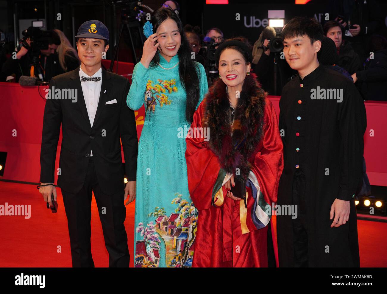 Berlin, Germany. 24th Feb, 2024. The film team for "Cu li Never Cries ...