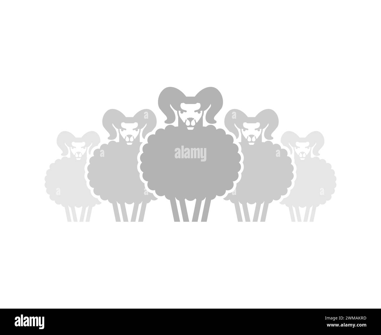 Flock of sheep vector vectors hi-res stock photography and images - Alamy
