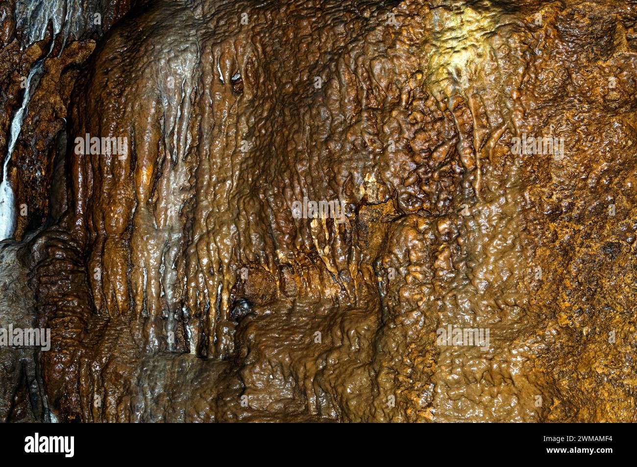 Stalactite, stalagmite walls of the cave. Template for design. Pattern ...