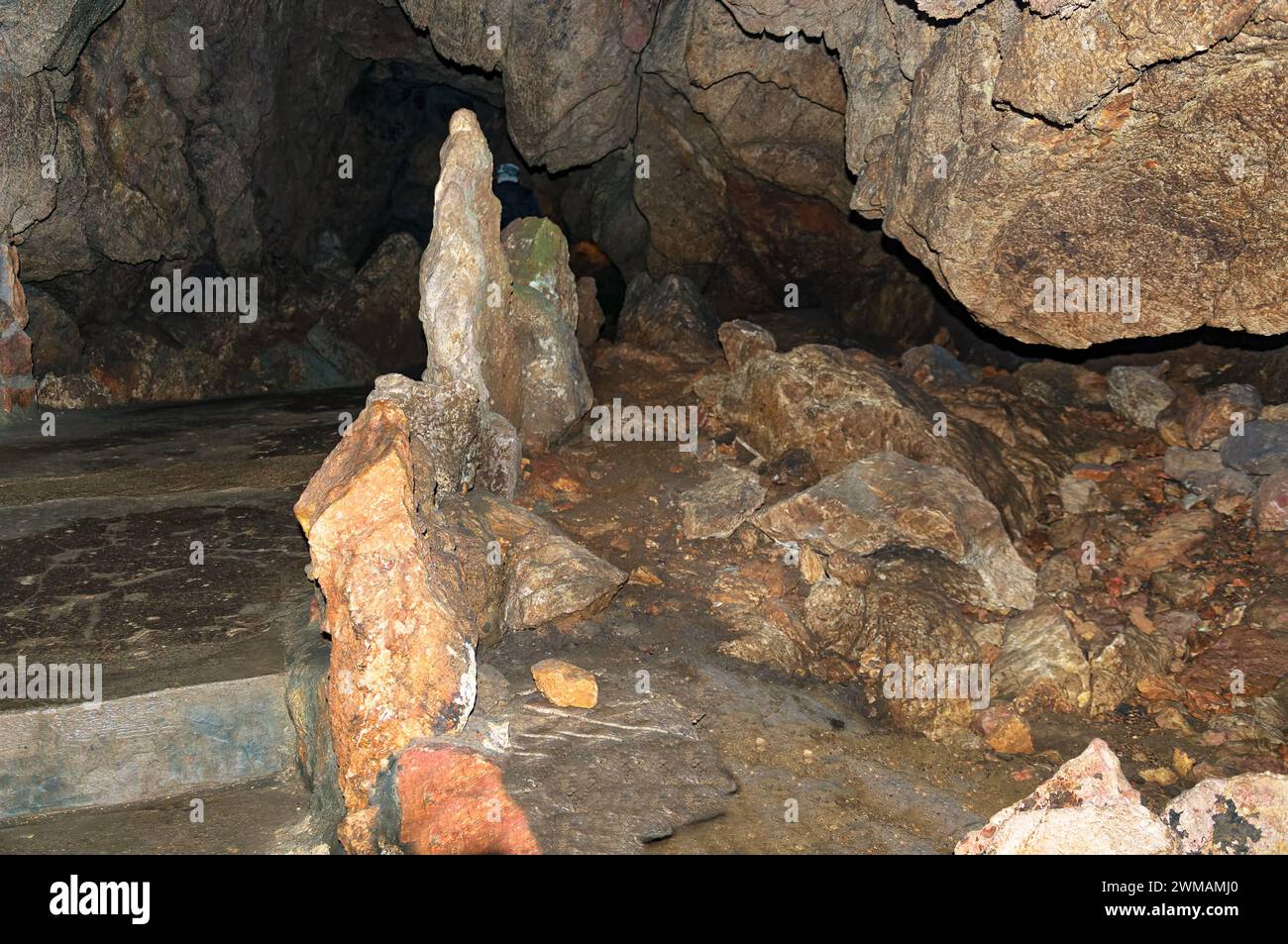 Stalactite, stalagmite walls of the cave. Template for design. Pattern ...