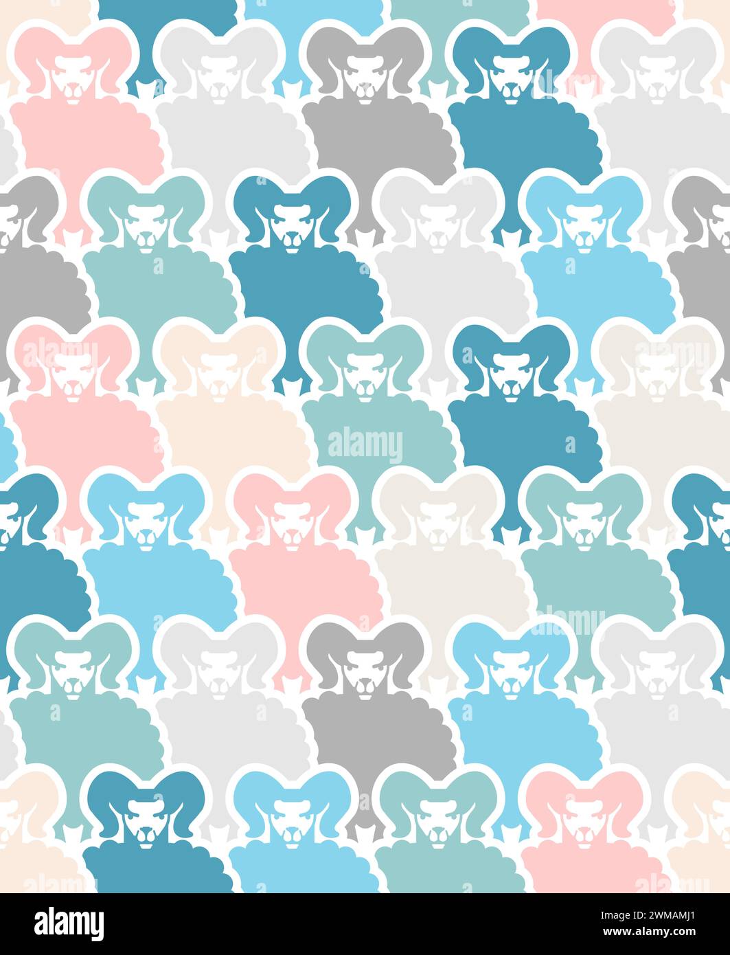 Sheep Pattern seamless. Ram texture. Farm animals Background Stock ...