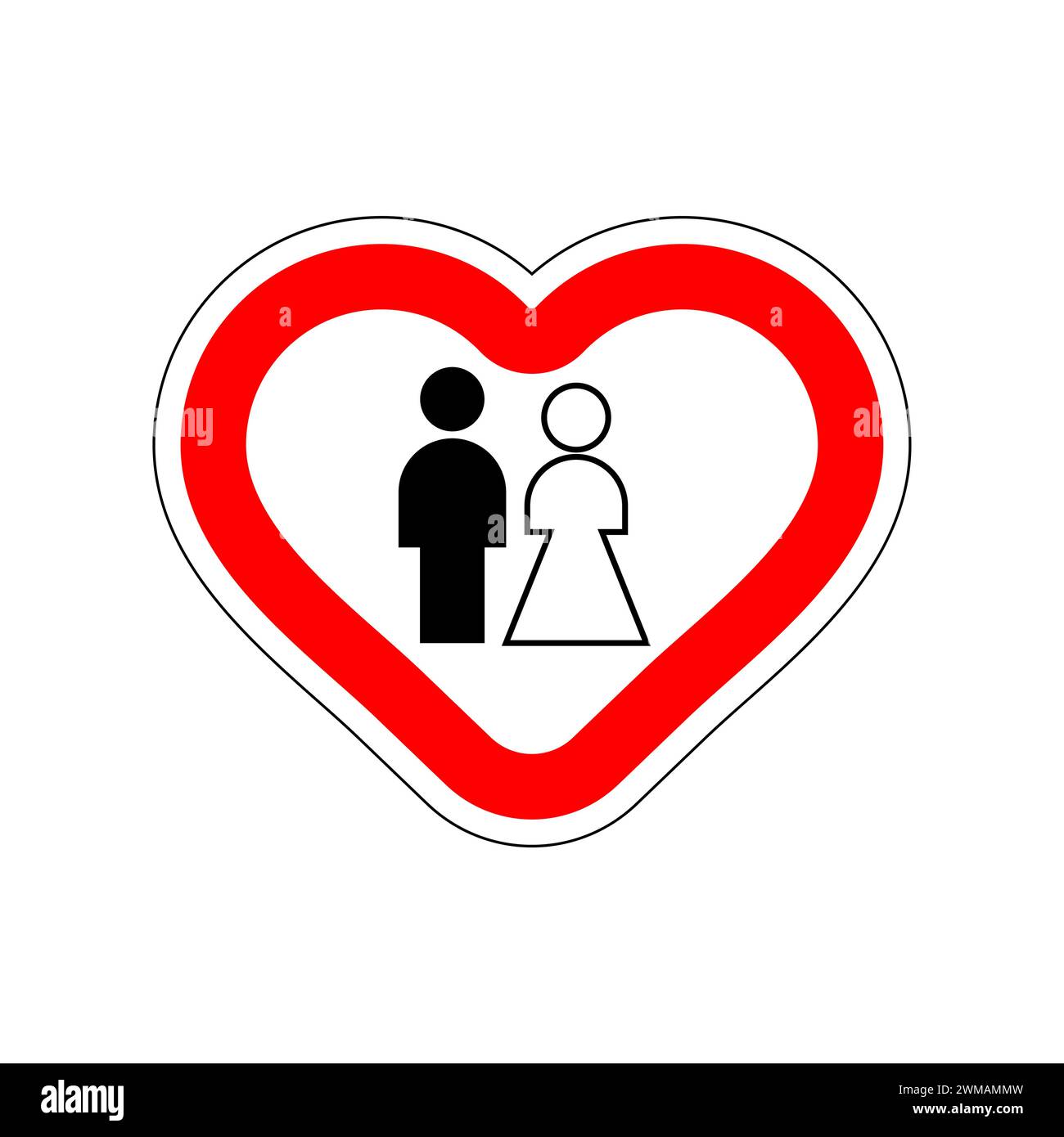 I love getting married. Road sign of love. Road sign. Red road sign in ...