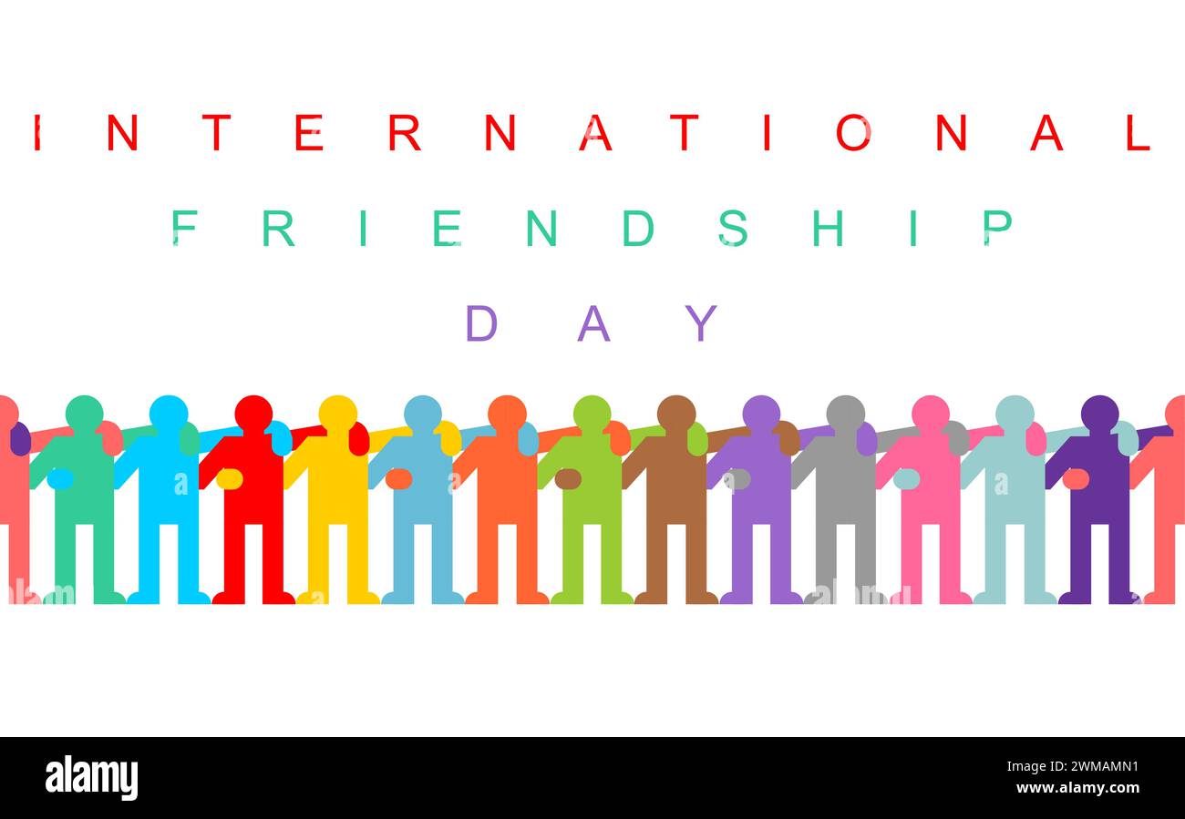 Friendship day poster. Friends hugging Stock Vector Image & Art - Alamy