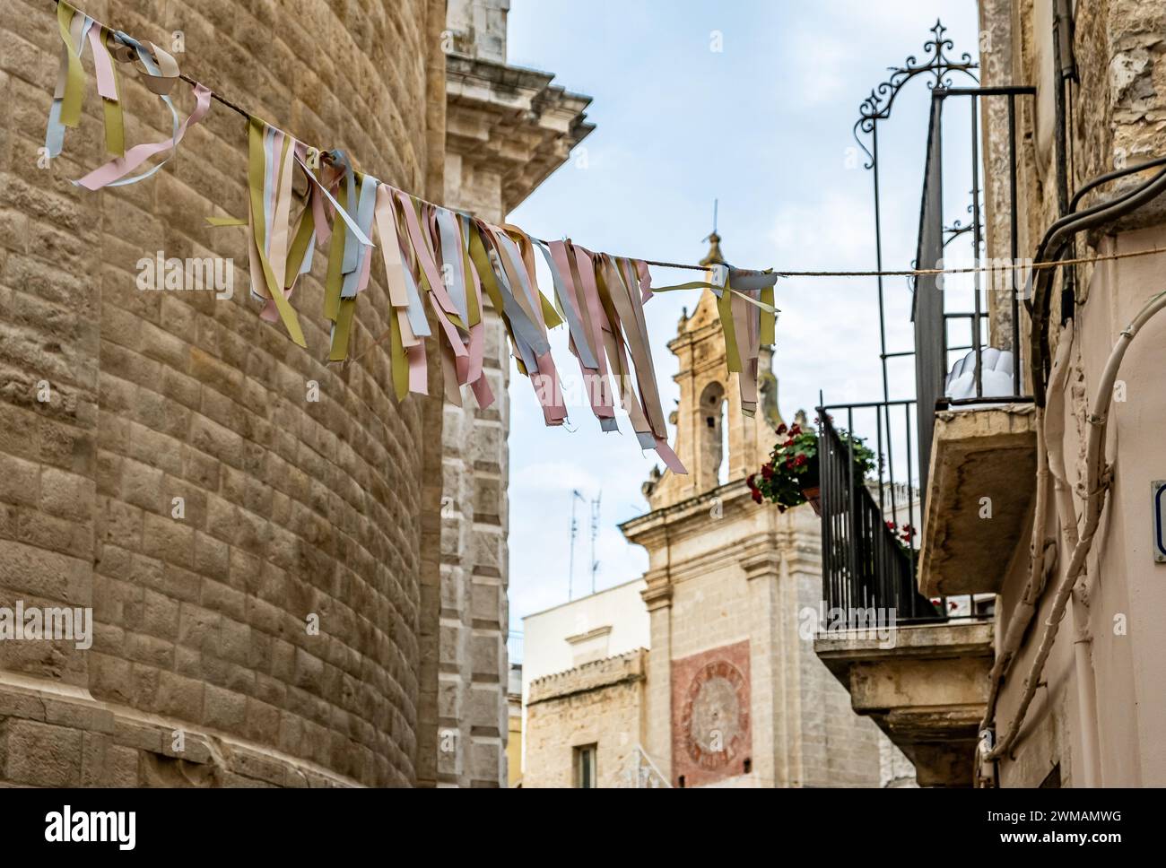 buildings of the historic centre of the medieval town of Bitetto with ...