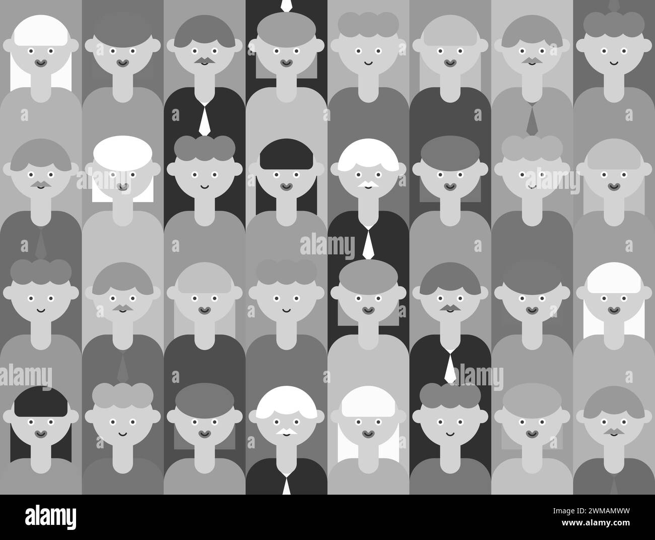Cartoon people Pattern seamless. residents Background Stock Vector ...