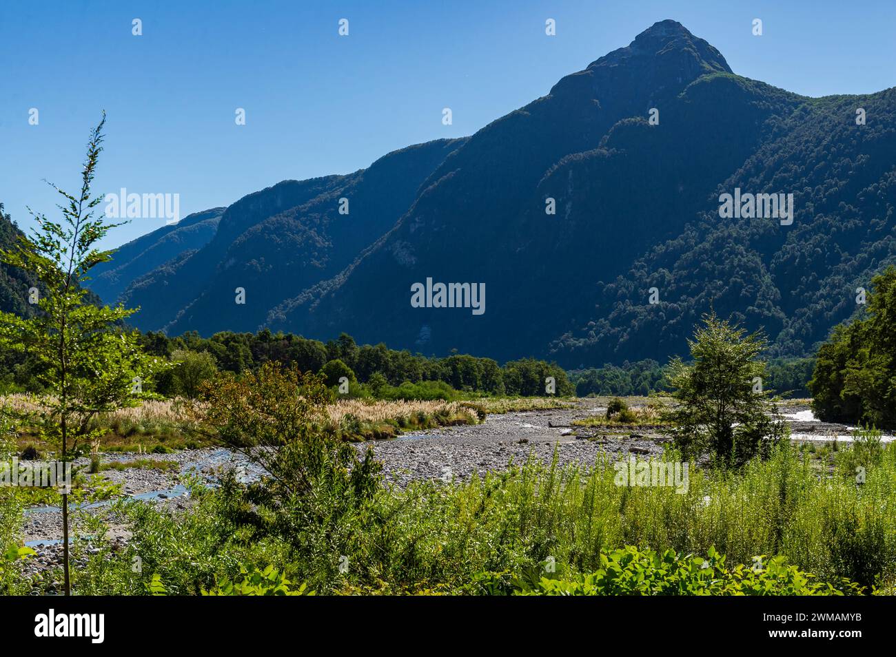 Trekking through Peulla, Chile, Andean Crossing Stock Photo - Alamy