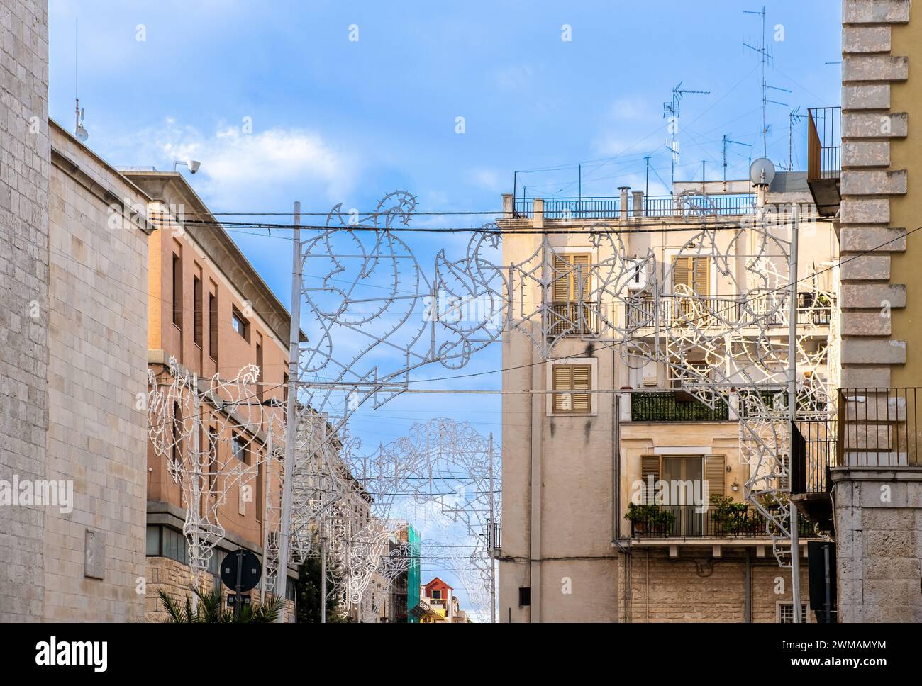 buildings of the historic centre of the medieval town of Bitetto with ...