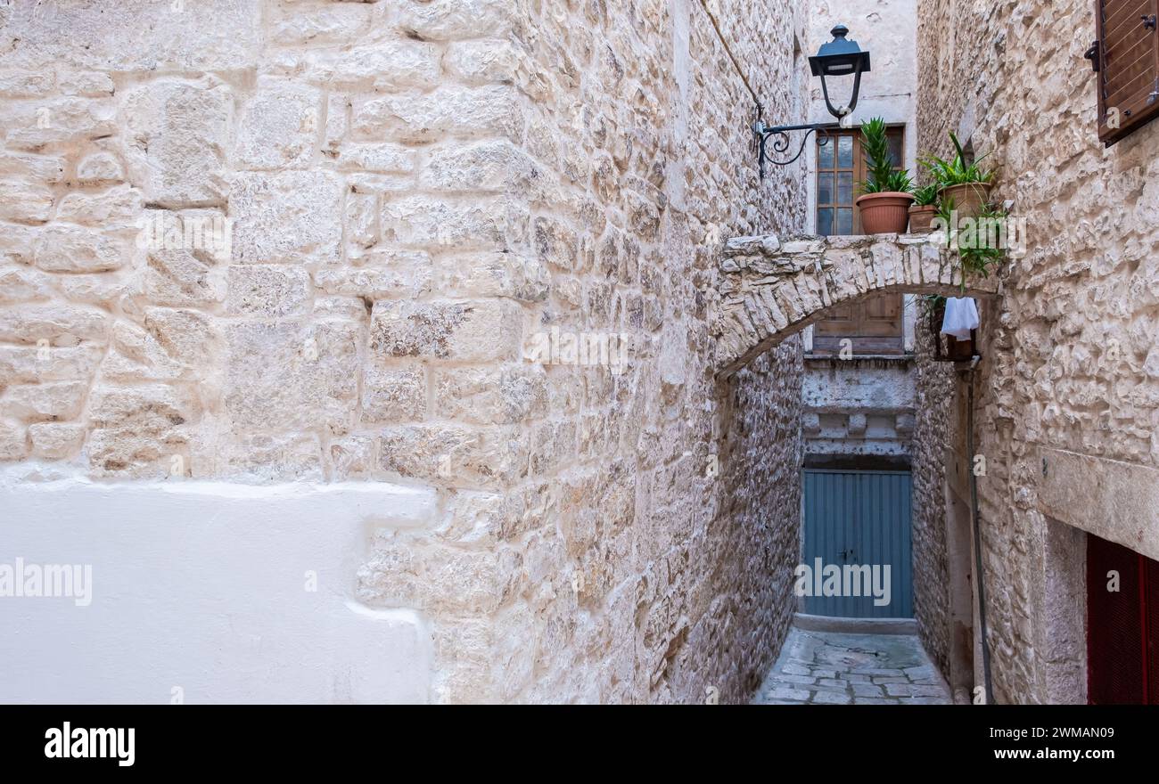 view of a detail of of the medieval town of Bitetto, Bari province ...